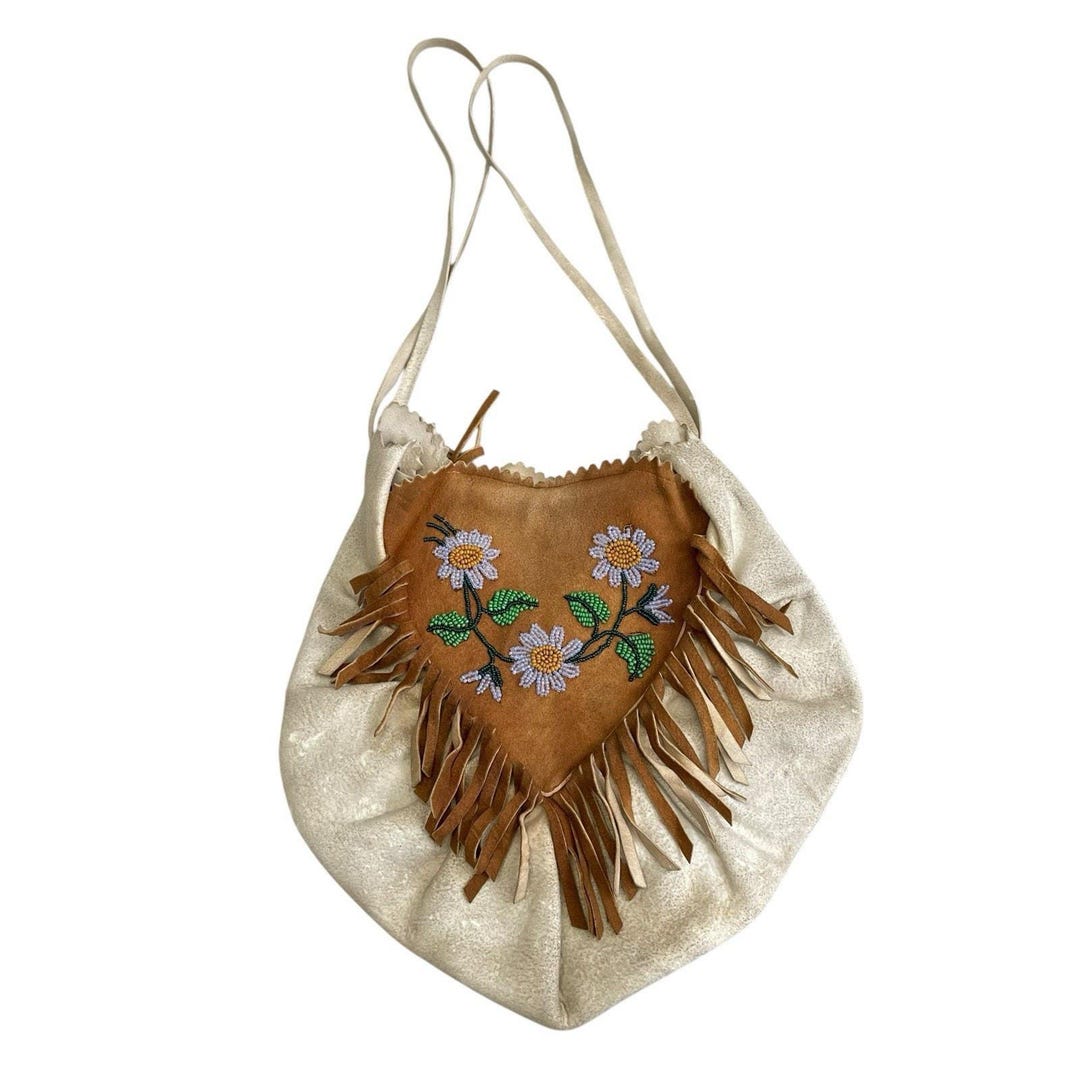 Antique Plains Indian Beaded Buckskin Bag 1890’s-1920’s Native American ...