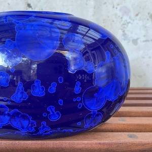 Vintage Jon Price Pottery Cobalt Blue Crystalline Glaze Vase - Etsy