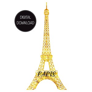 Eiffel Tower Clipart, Eiffel Tower Png, Paris Eiffel Tower Png, Instant ...