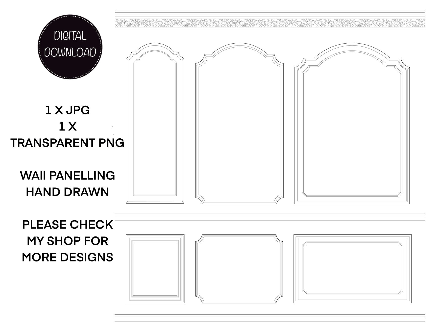 Wall Panelling, Interior Design, Interior Clipart, Wall Panel, Interior ...