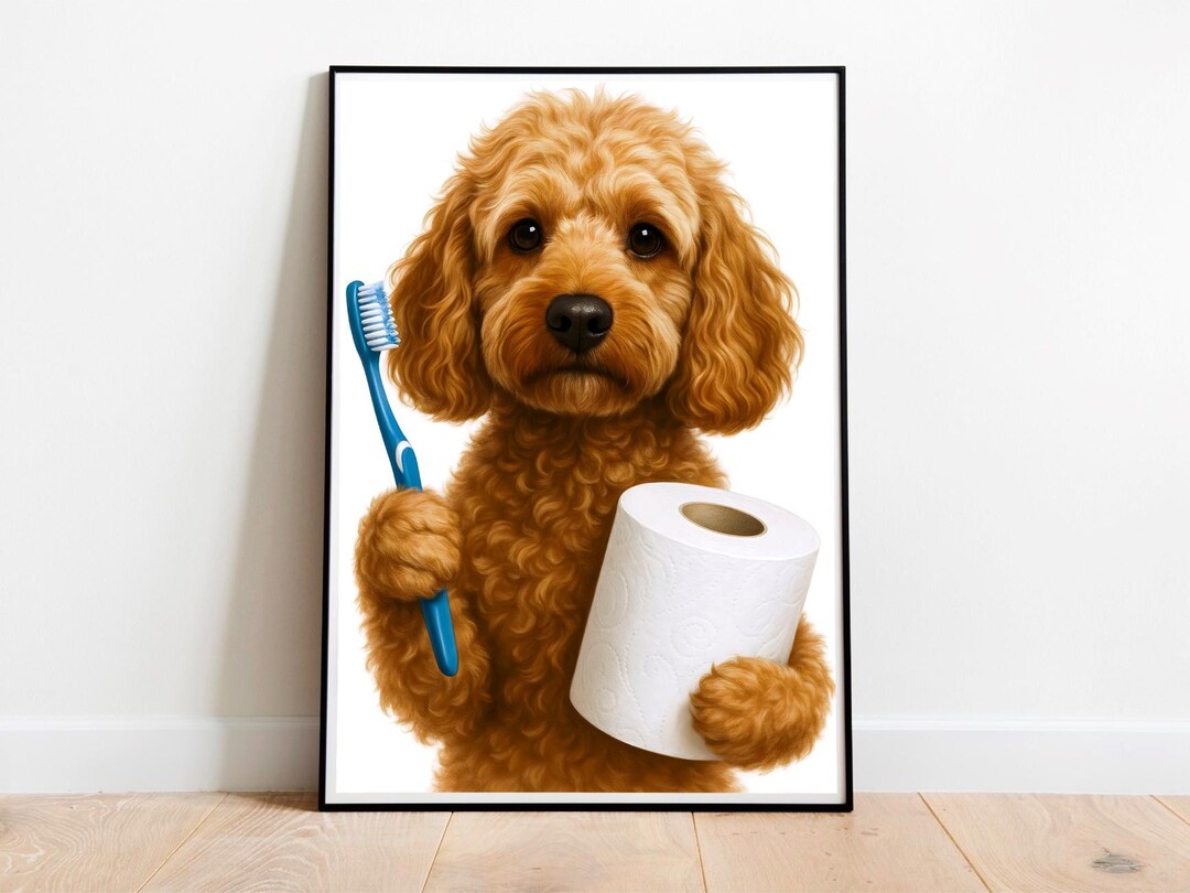 Cockapoo Art, Cockapoo Poster, Cockapoo Funny Prints, Bathroom Prints ...