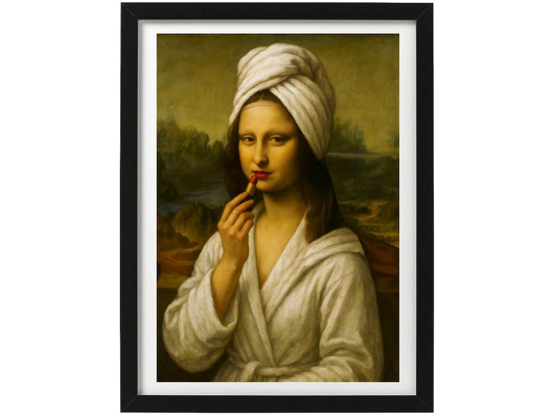 Mona Lisa Art, Mona Lisa Poster Print, Mona Lisa Bathroom Print, Mona ...