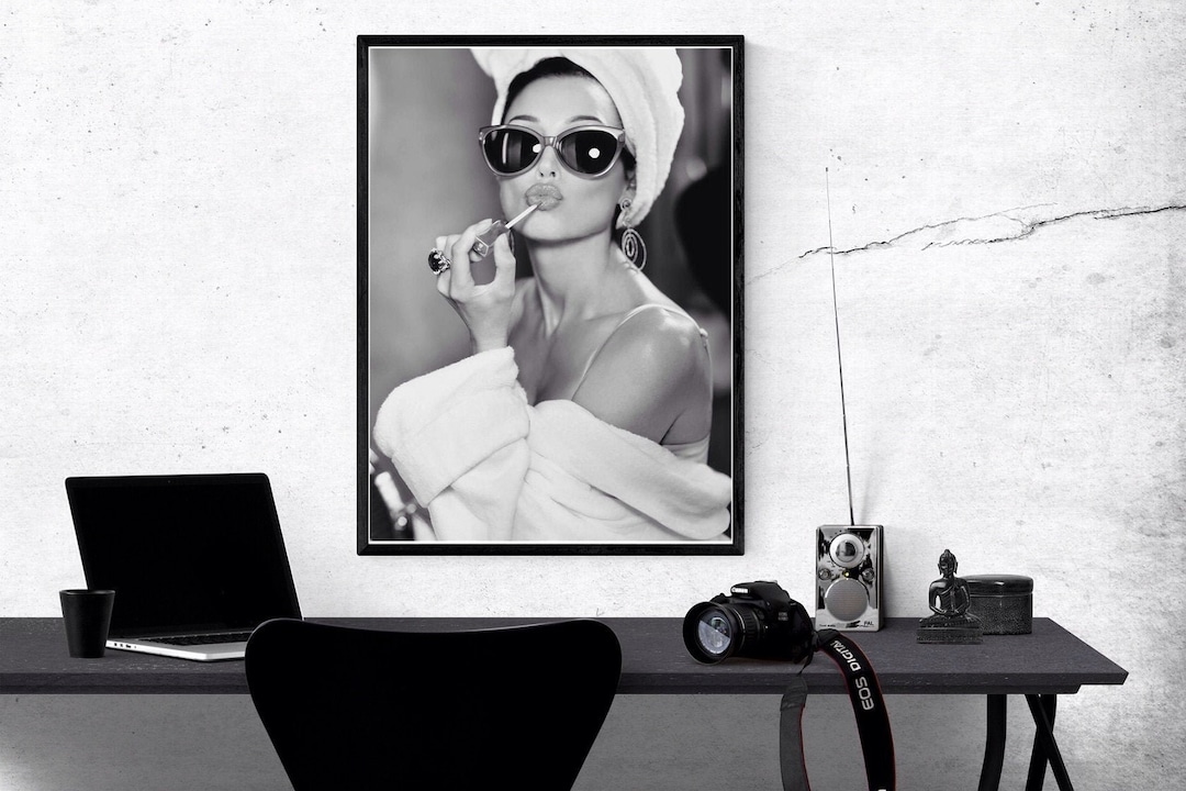 Audrey Hepburn Style Art, Audrey Poster Print, Audrey Hepburn Wall Art, Audrey Art, Fashion ...