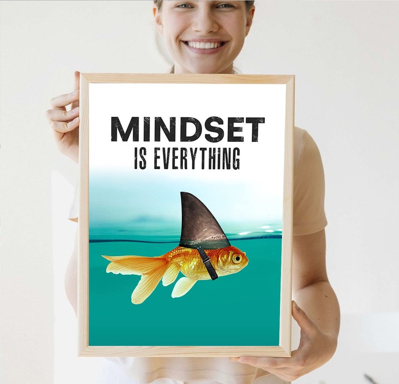 Mindset is Everything Motivational Wall Art Poster - Etsy