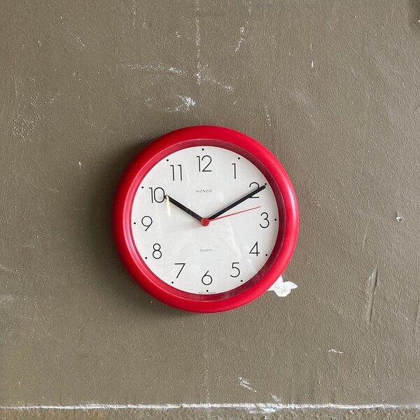 Red Kitchen Clock - Etsy