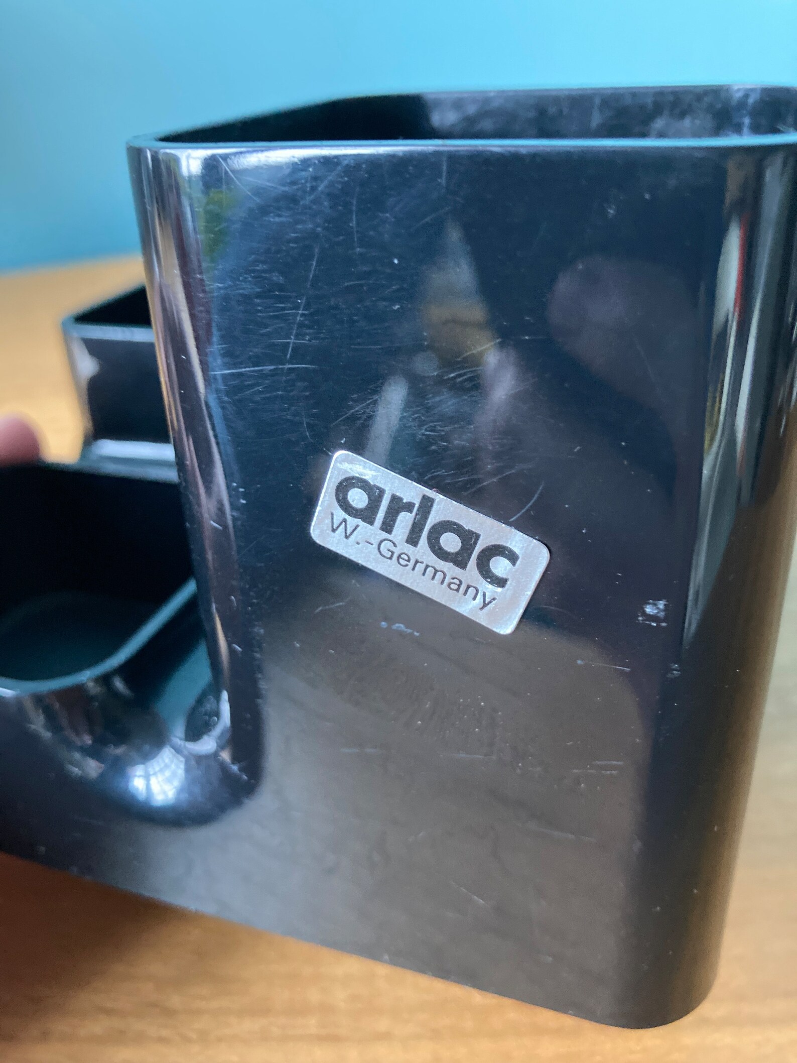 Vintage Arlac West-germany Black Desk Organizer Pencil Holder 80s Desk ...