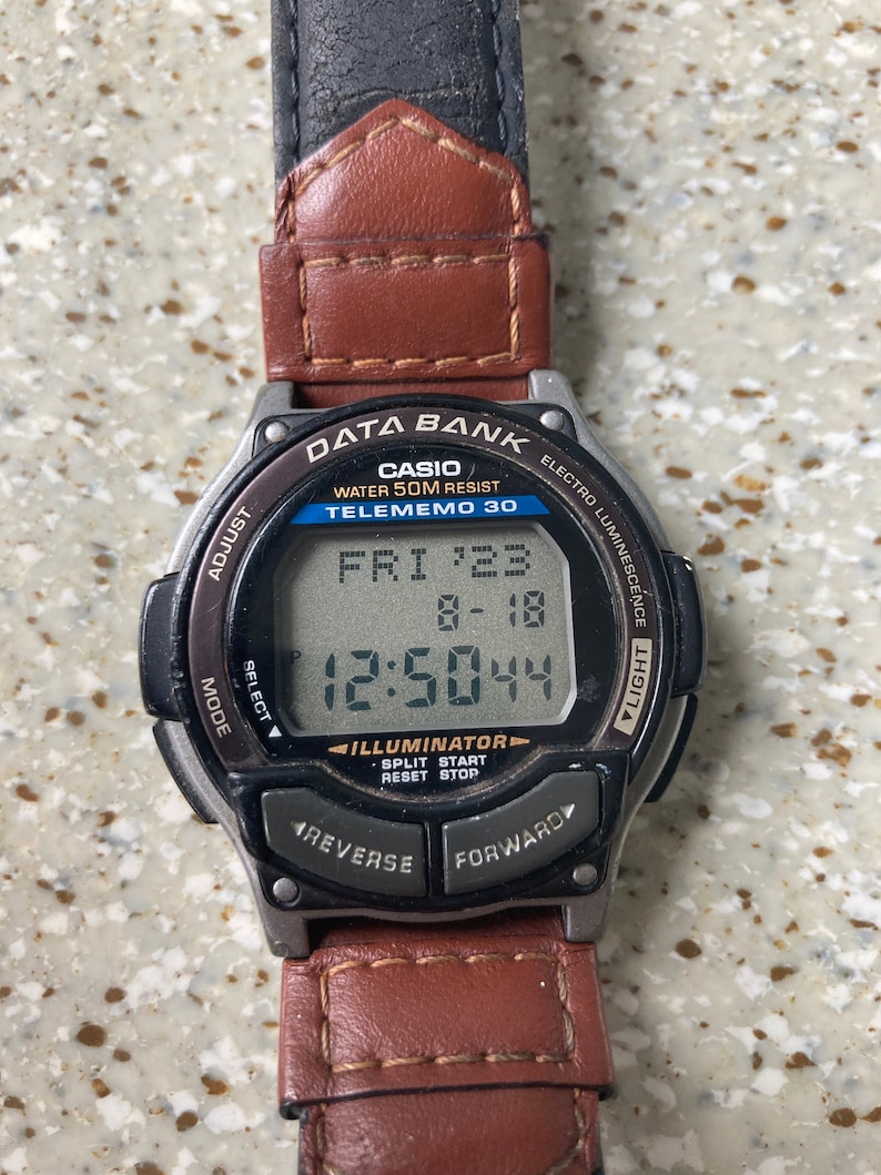 Vintage CASIO Databank Telememo 30 Watch Type DB-34H 90s Digital ...