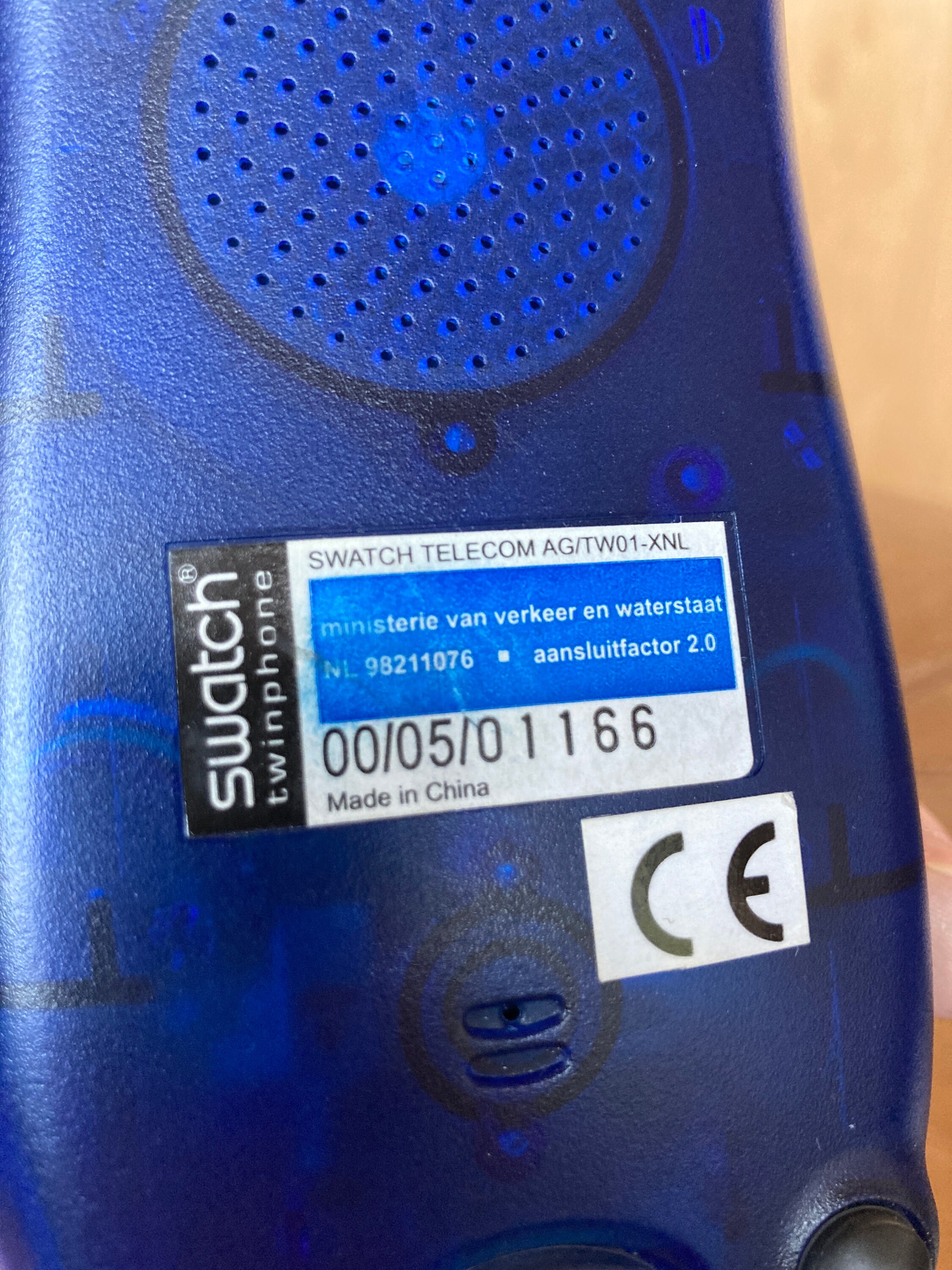 Vintage SWATCH Twin Phone Blue Transparent Color 90s Design Swatch ...