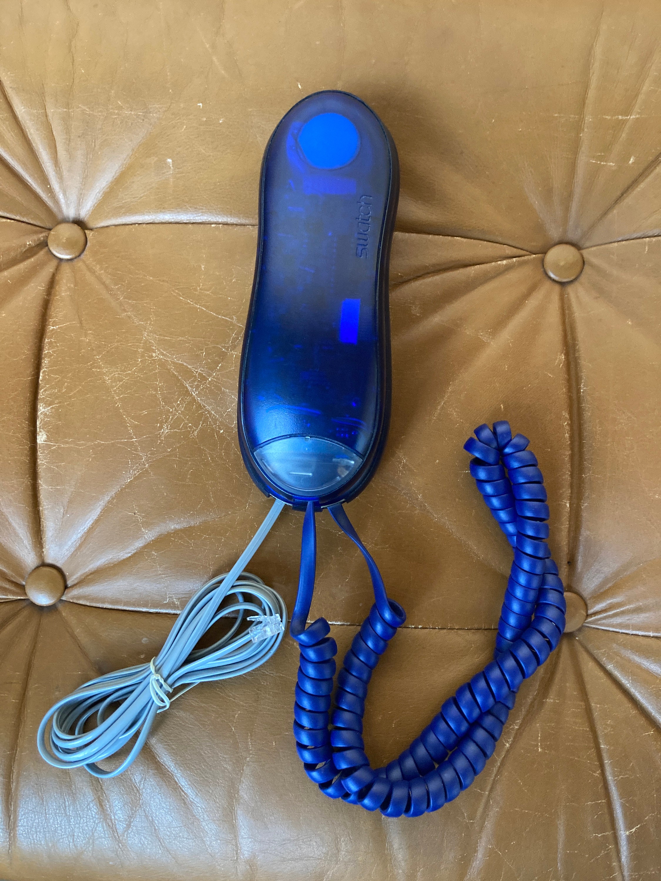 Vintage SWATCH Twin Phone Blue Transparent Color 90s Design Swatch ...