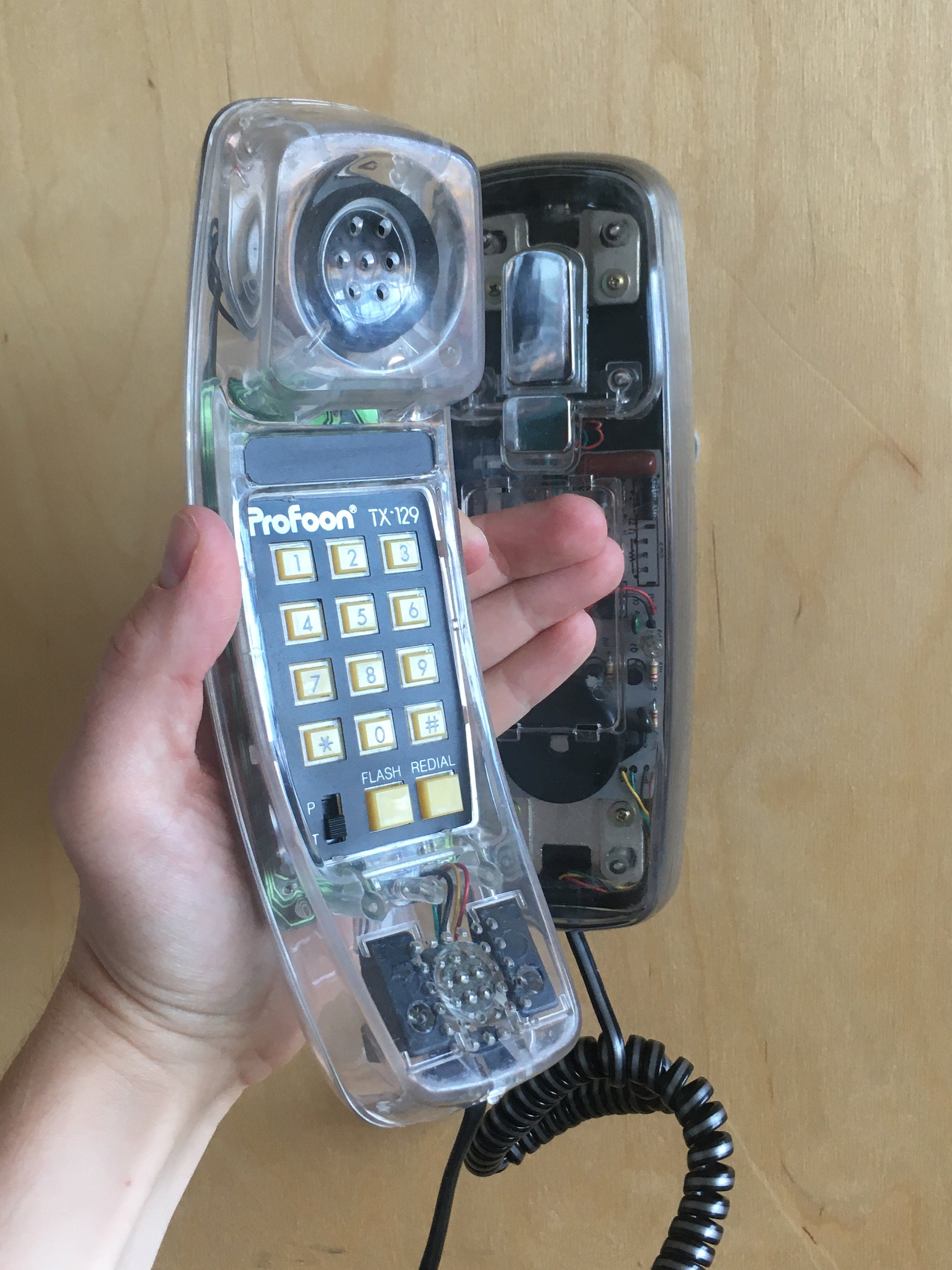 Profoon TX-129 Cool Clear See Through Electronics Telephone 80's Design ...
