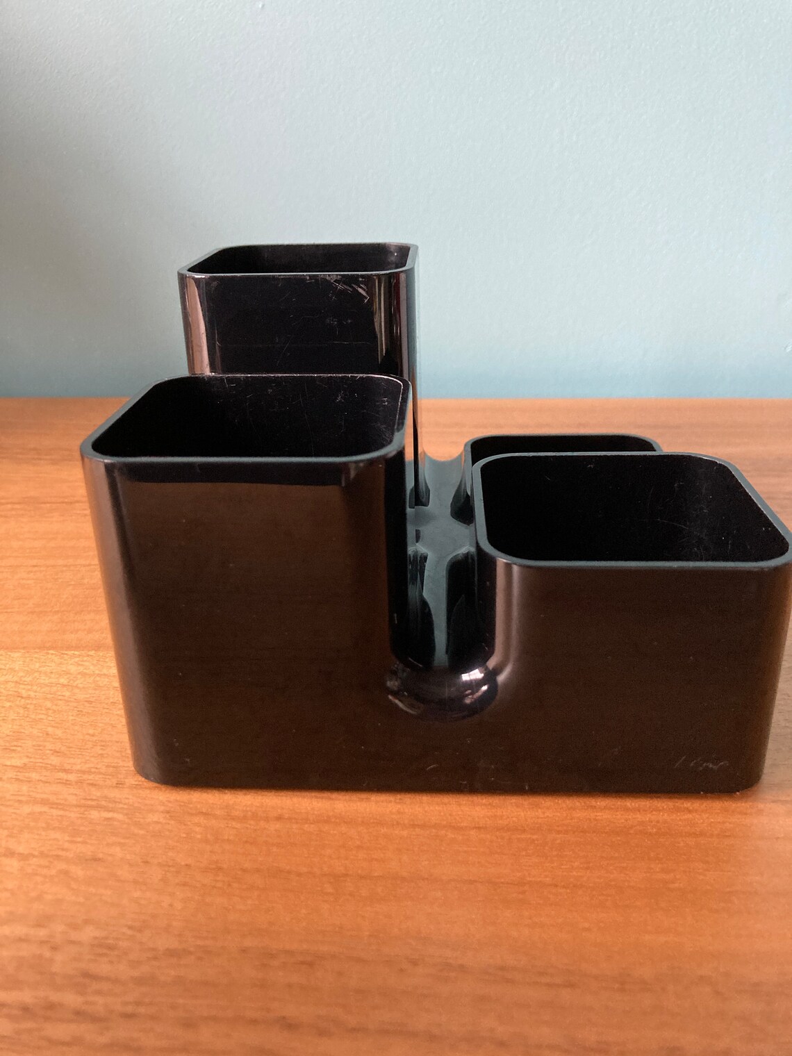 Vintage Arlac West-germany Black Desk Organizer Pencil Holder 80s Desk ...