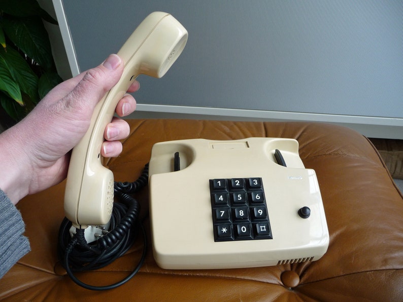 Philips Push Button Telephone CT 84 05 Comapny Phone Cream Color 80's ...