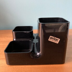 Vintage Arlac West-germany Black Desk Organizer Pencil Holder 80s Desk ...