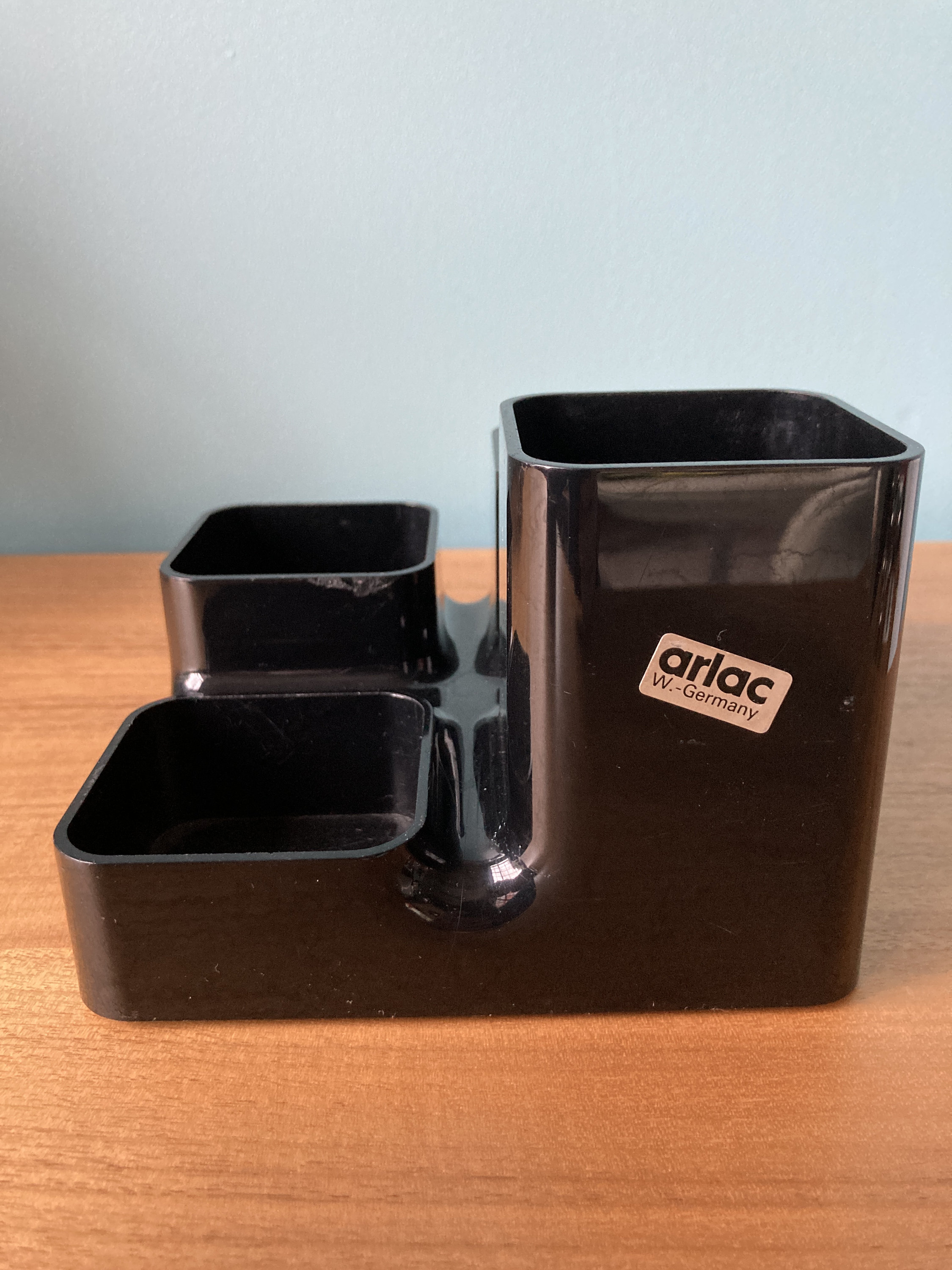 Vintage Arlac West-germany Black Desk Organizer Pencil Holder 80s Desk ...