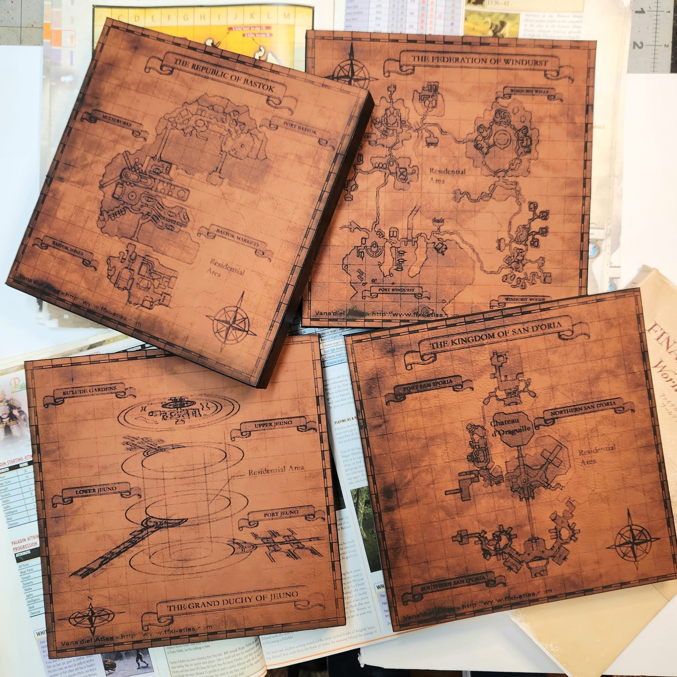 Final Fantasy XI - Leatherette Maps of Vana'diel! Perfect Gifts for the ...