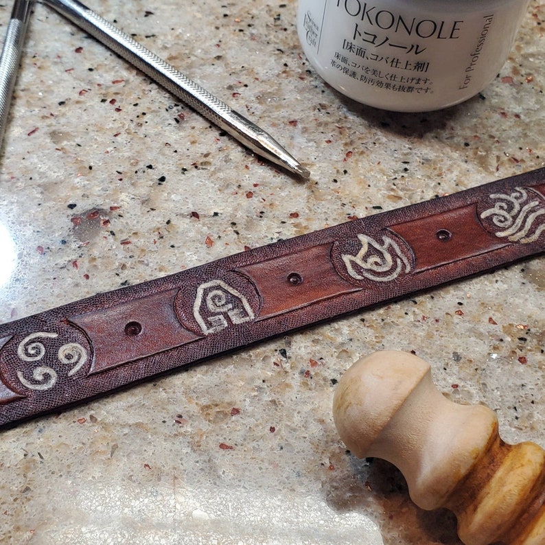 Avatar: the Last Airbender Hand-tooled Leather Cuff Bracelet | Etsy