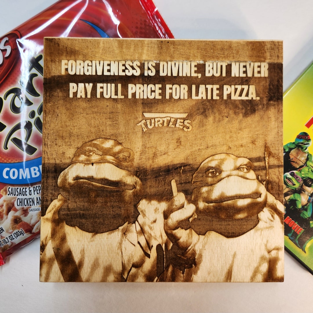 TMNT Laser Etched Wood Canvas Awesome Retro Ninja Turtles Gift for Fans ...
