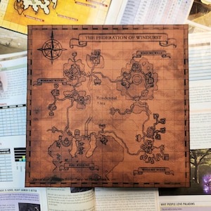 Final Fantasy XI - Leatherette Maps of Vana'diel! Perfect Gifts for the ...