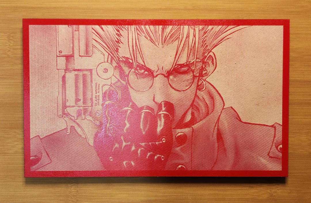 The Stampede - Trigun Vash the Stampede Laser Engraved Manga Wall Art ...