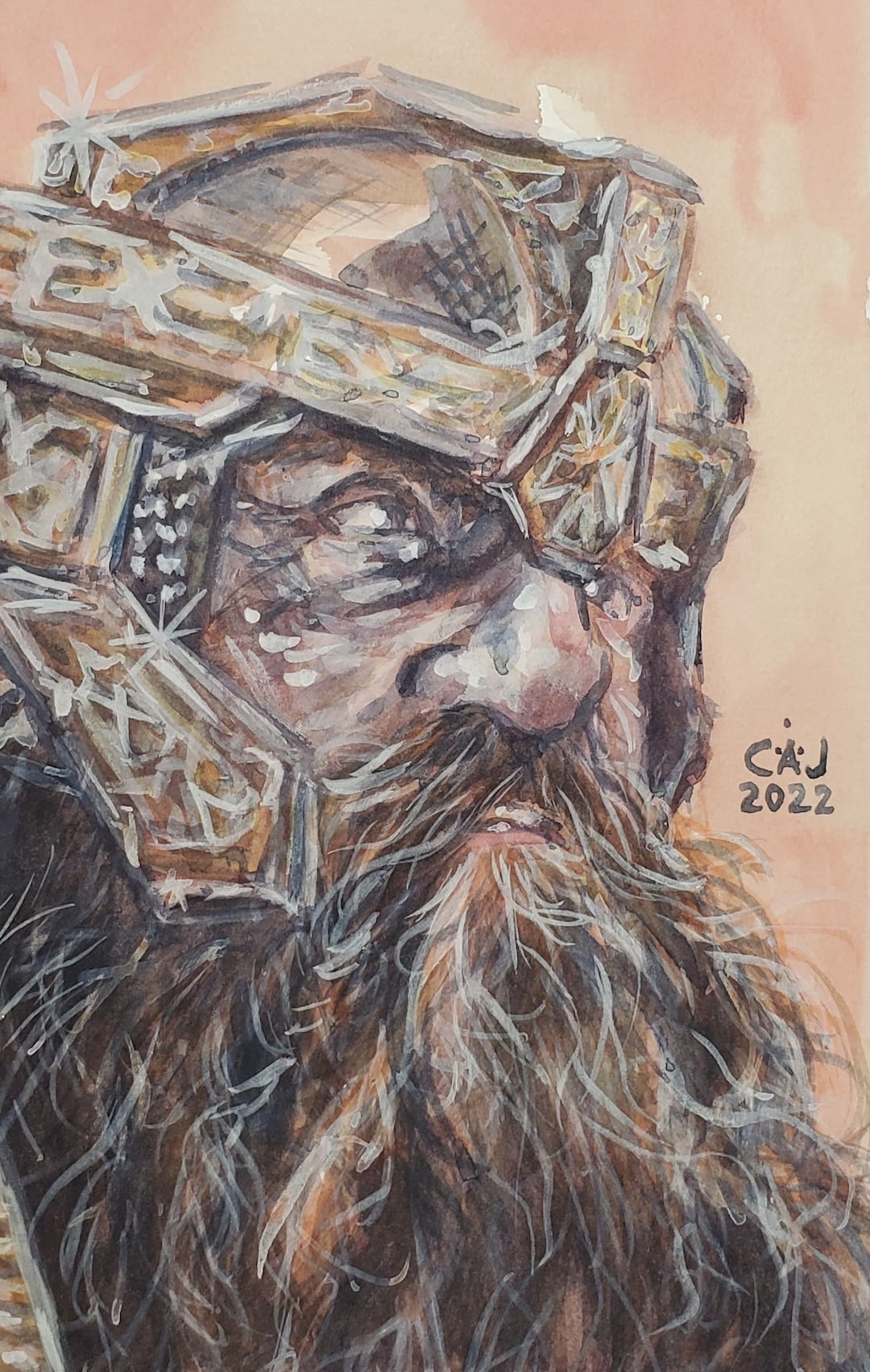 Gloin's Son - Lord of the Rings Watercolor Painting of Gimli the Dwarf ...