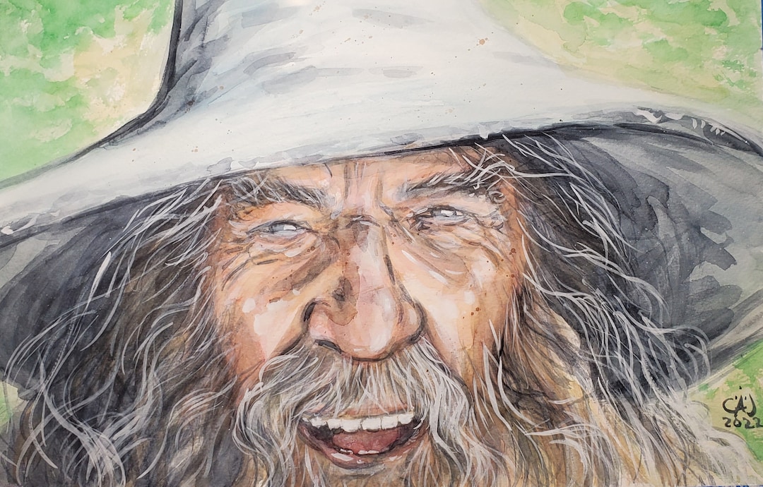 A Wizard is Never Late - Lord of the Rings Watercolor Painting of ...