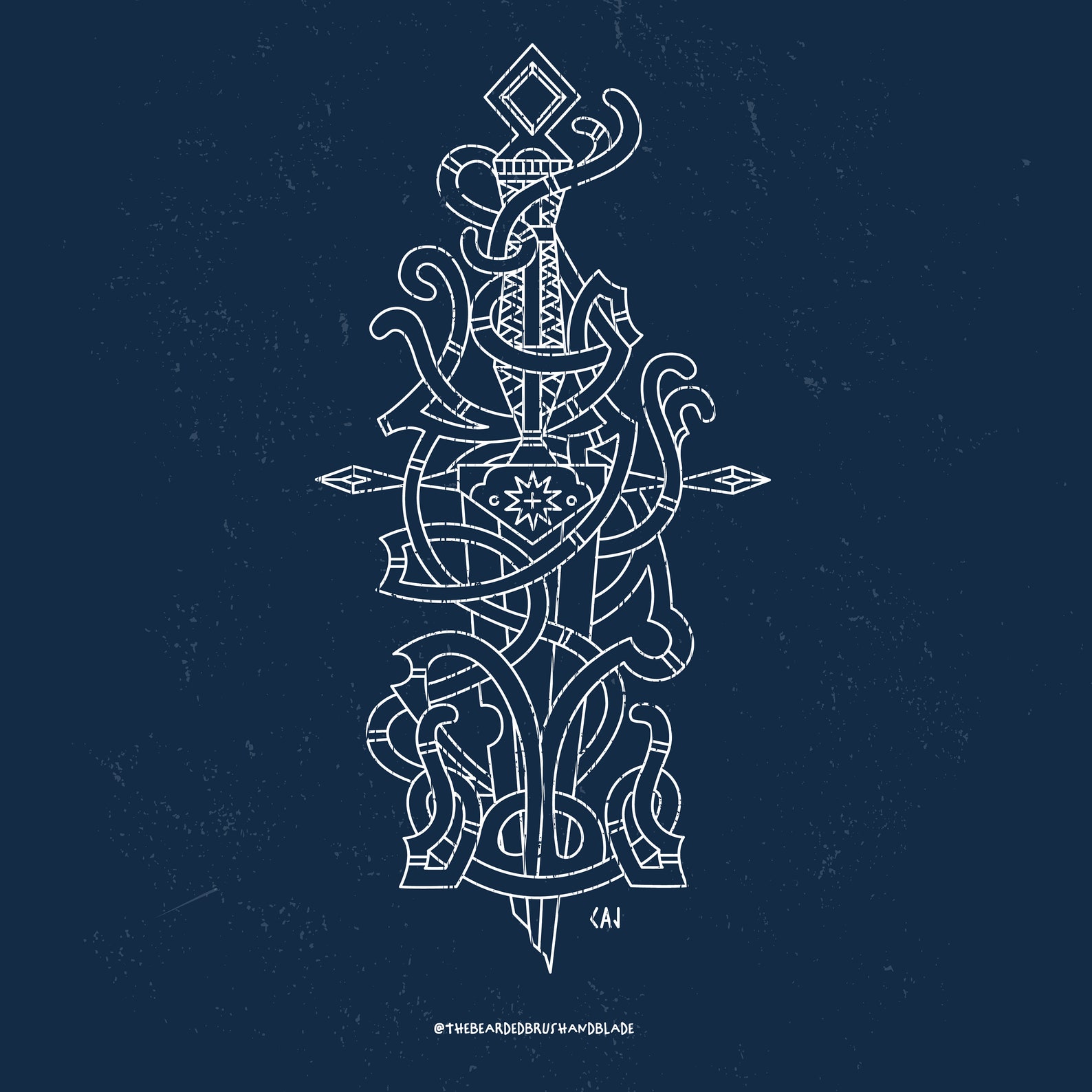 The Shards of Narsil - Lord of the Rings Viking Art Print - Etsy