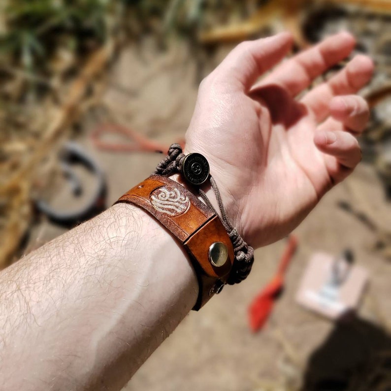 Avatar: the Last Airbender Hand-tooled Leather Cuff Bracelet | Etsy