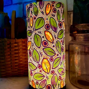 Floral, Botanical, Luminary, Night Light, Garden, Nature, Forest Themed ...