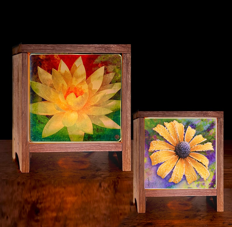 Illuminated Photo Frame - Custom Photo Luminary - Sympathy Photo Lamp ...