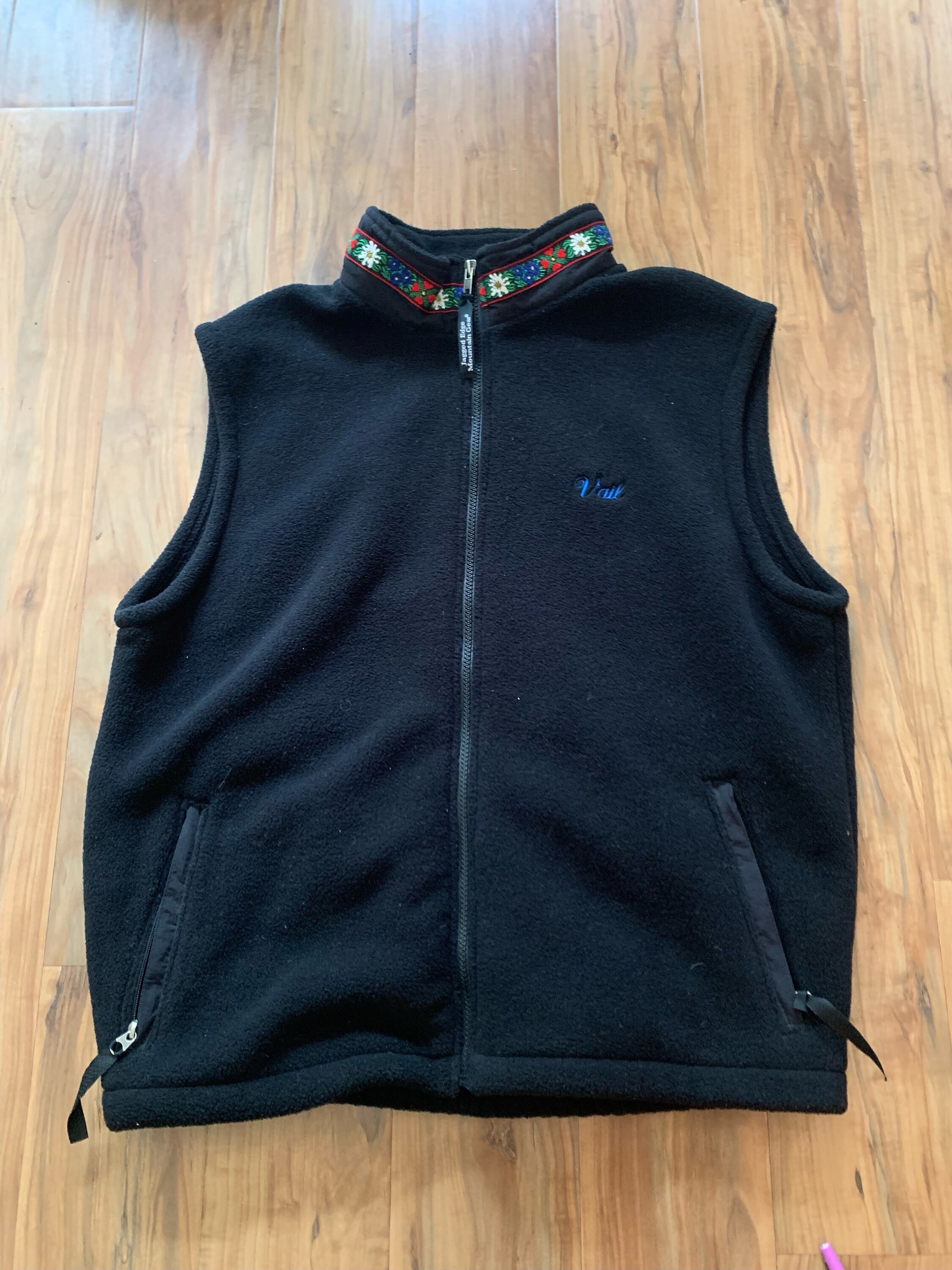 Retro 90s Vail Colorado Ski Fleece Zip up Vest - Etsy