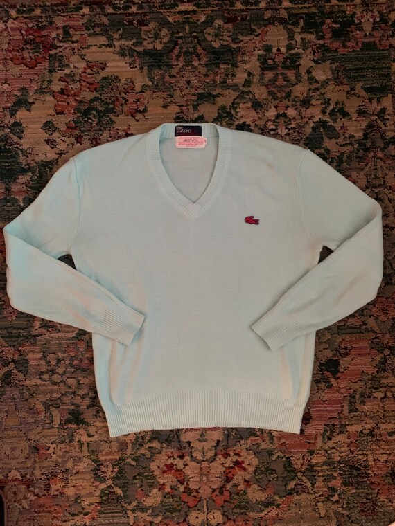 Vintage 60s IZOD Lacoste V Neck Sweater - Gem