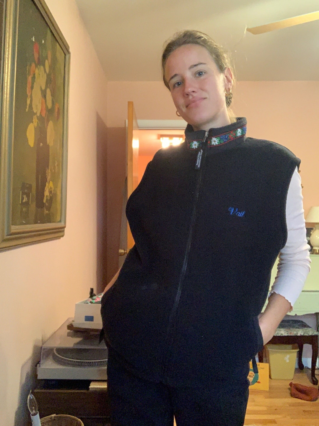 Retro 90s Vail Colorado Ski Fleece Zip up Vest - Etsy