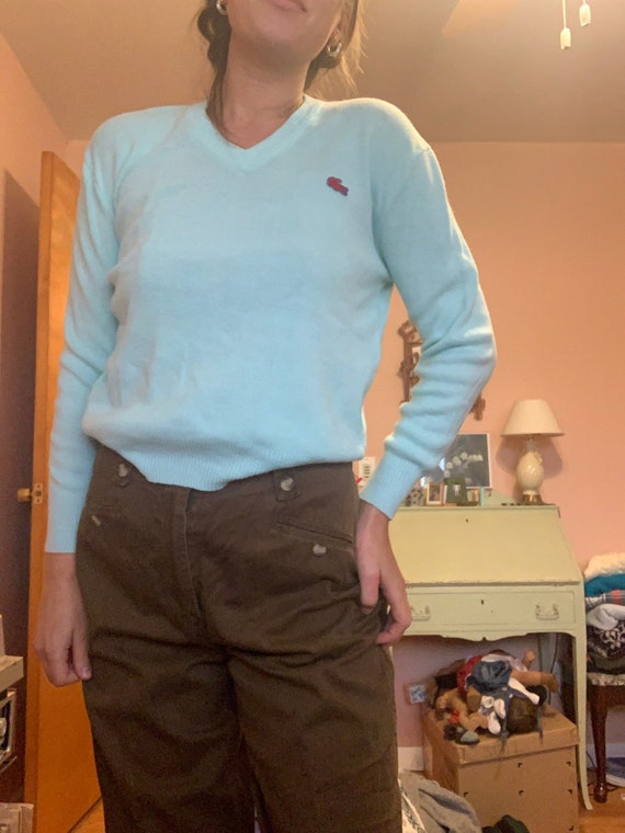 Vintage 60s IZOD Lacoste V Neck Sweater - Gem