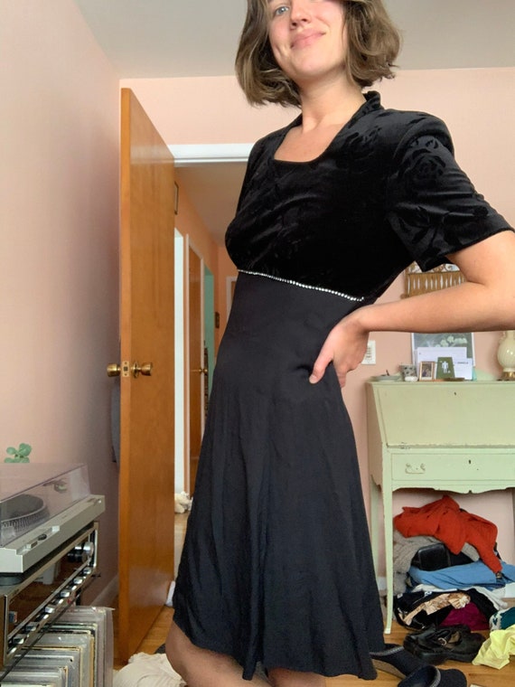 vintage 90s rose velvet - Gem