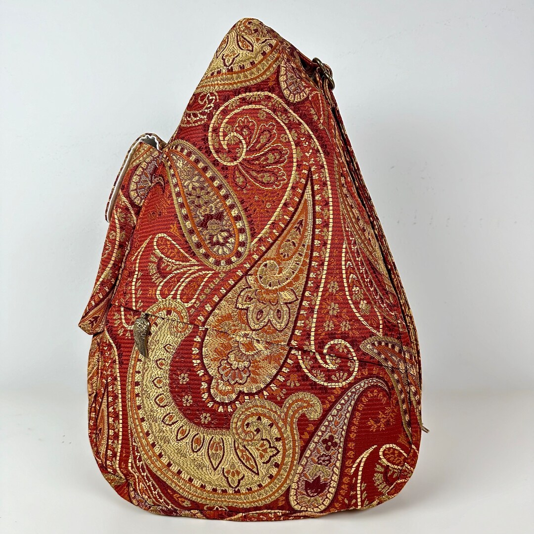 Golden Paisley Shoulder Bag, Handbag, Purse, Pocketbook, Luggage ...