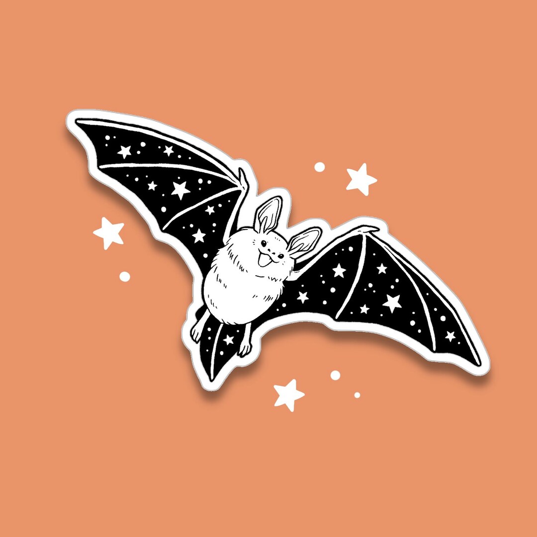 Celestial Bat Vinyl Sticker - Etsy
