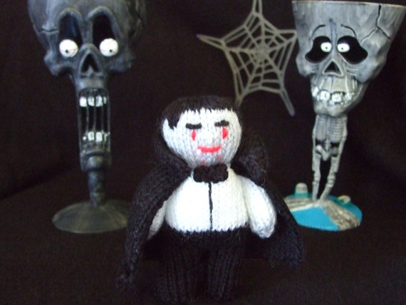 Knitted Vampire Toy - Etsy UK