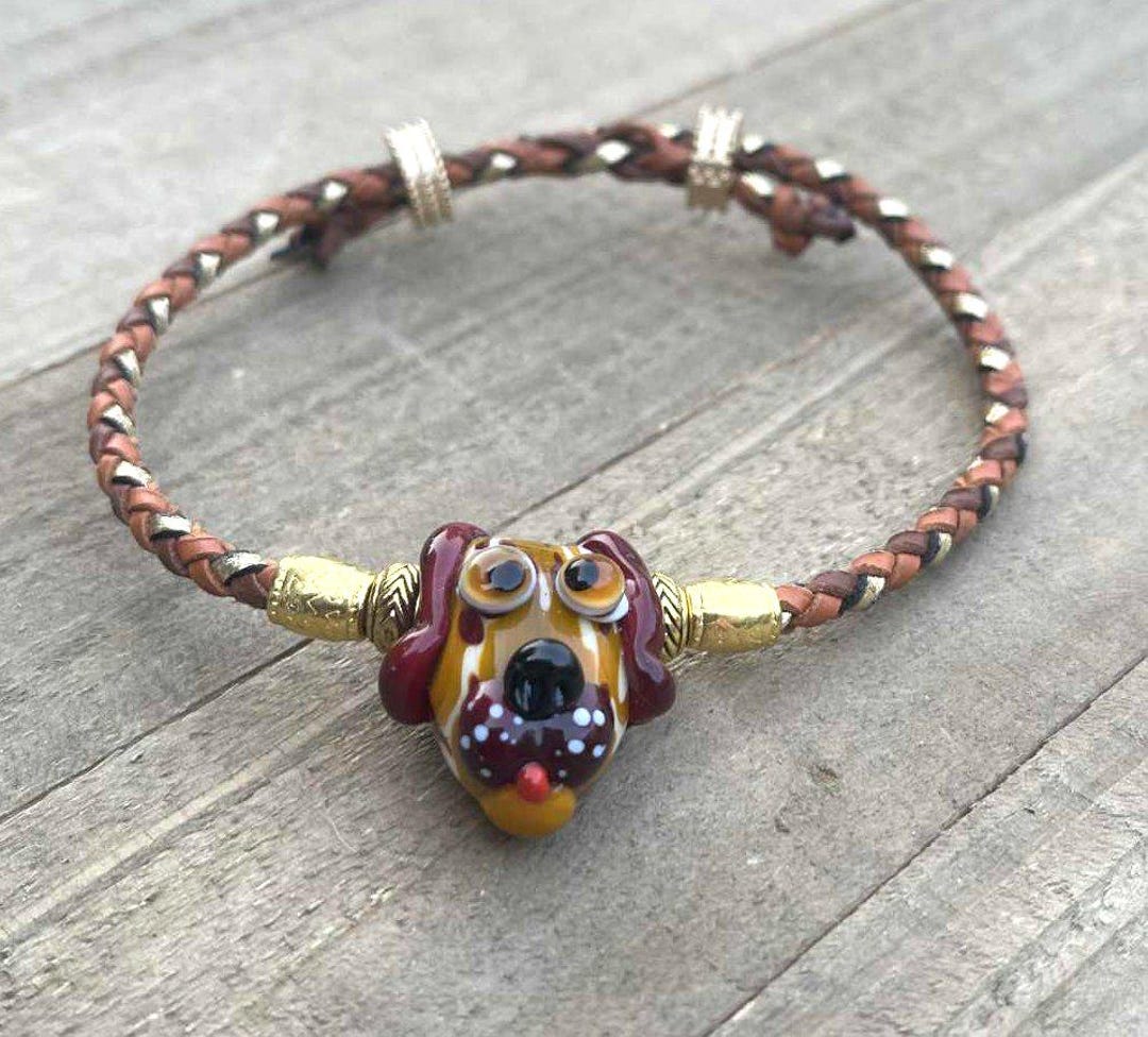 Kangaroo Leather Hound Doggy Bracelet, Adjustable - Etsy