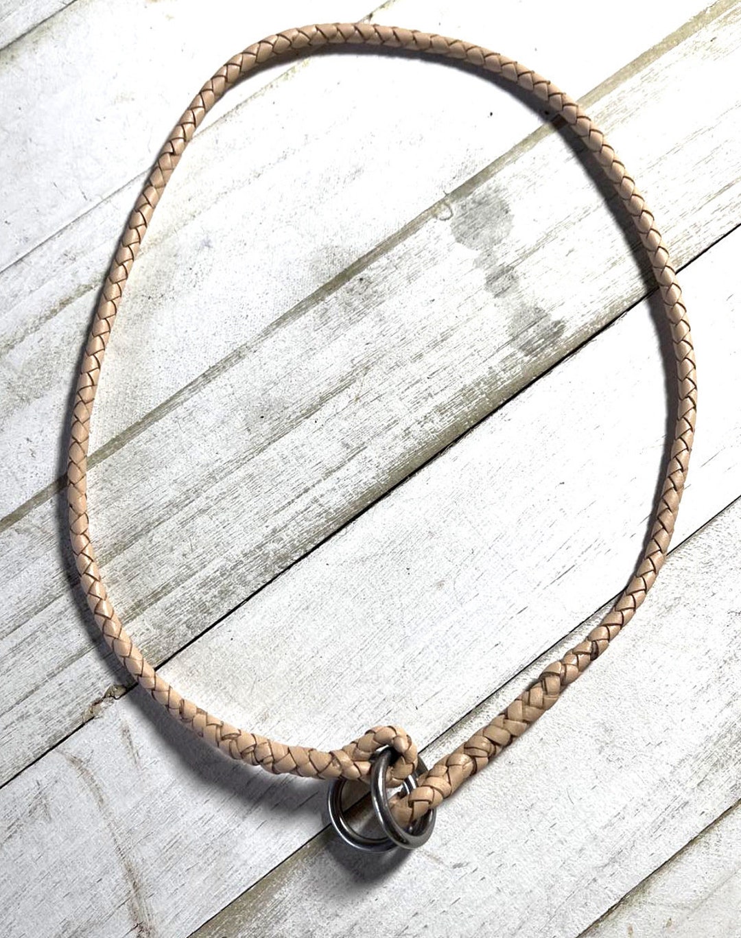 Kangaroo Leather Natural Braided Dog Slip Collar - Etsy