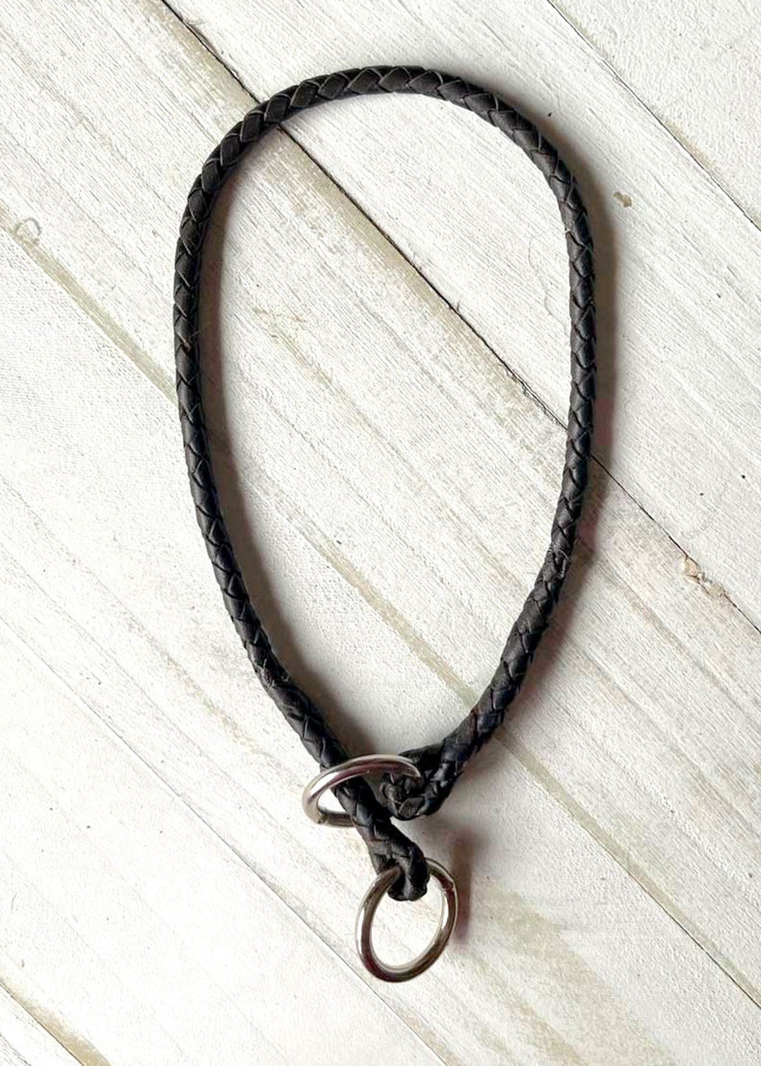 Kangaroo Braided Slip Collar, Black & Dark Chocolate - Etsy