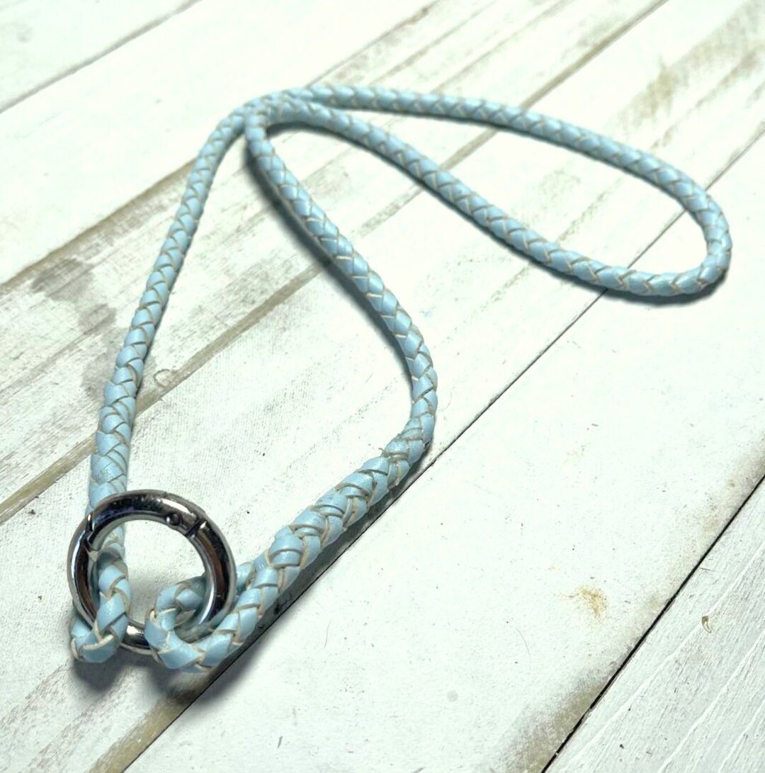 Kangaroo Leather Braided Dog Tag/ House Collar With Removable Ring - Etsy