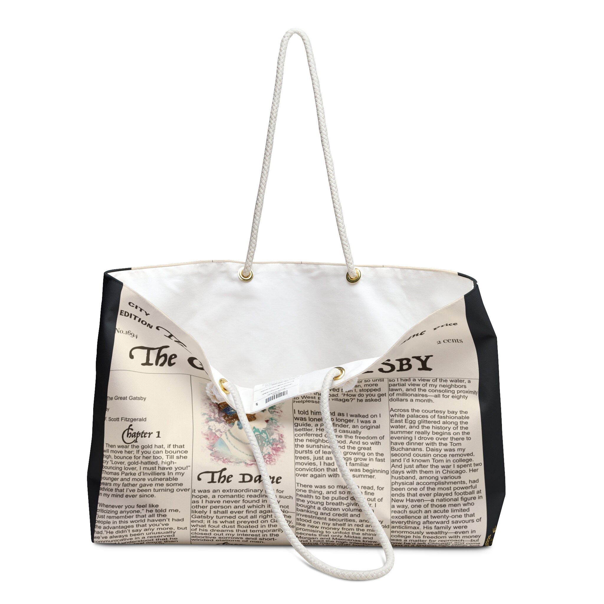 The Great Gatsby Newspaper Tote Bag, Classic Book, Book Lover, Market ...