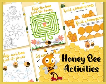 Honey Bee Printable Worksheets Worksheets for Preschool - Etsy