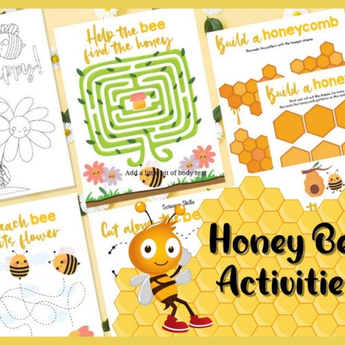 Honey Bee Printable Worksheets Worksheets for Preschool - Etsy