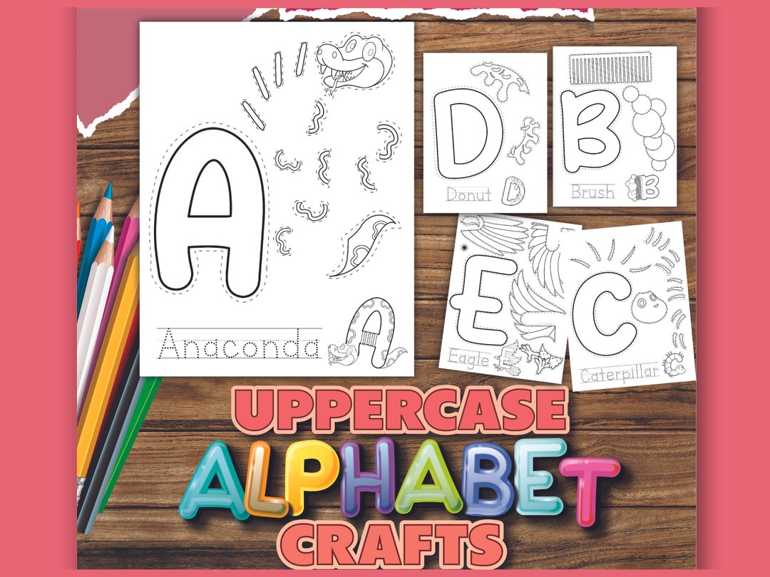 A-Z Uppercase Letters Color & Cut Craft - Etsy