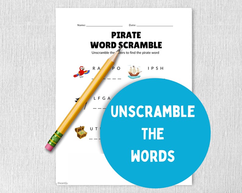 Pirate Printables Activity Set - Fun and Educational Worksheets for ...