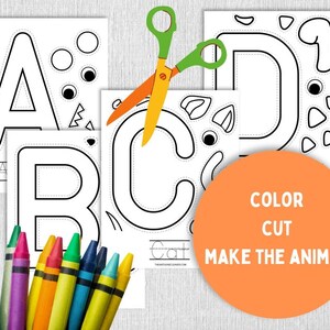A-Z Animal Alphabet Worksheets and Craft - Cut Out and Make Animal ...
