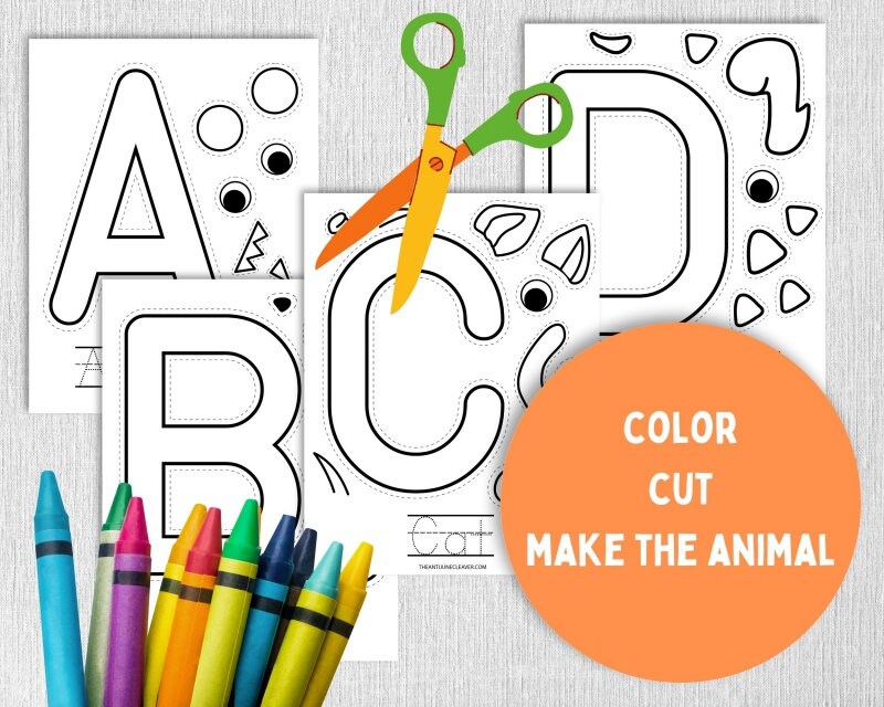 A-Z Animal Alphabet Worksheets and Craft - Cut Out and Make Animal ...