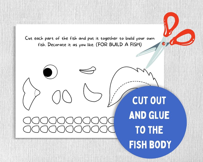 Parts of a Fish Kids' Activity (digital PDF Download) - Etsy