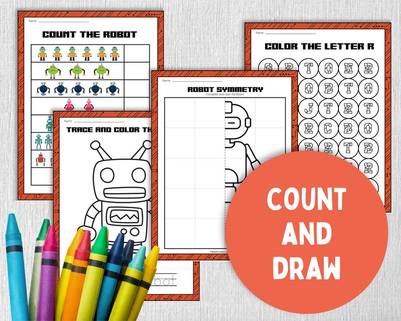 Robot Worksheet Printables for Kids - Educational Activities ...